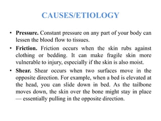 Pressure sore or bed sore or decubitus ulcer ppt | PPTX