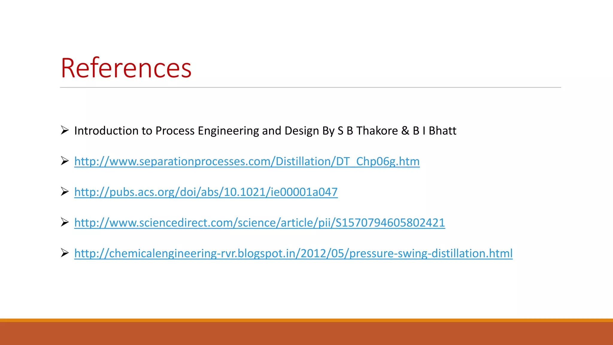 Pressure swing distillationn | PPTX