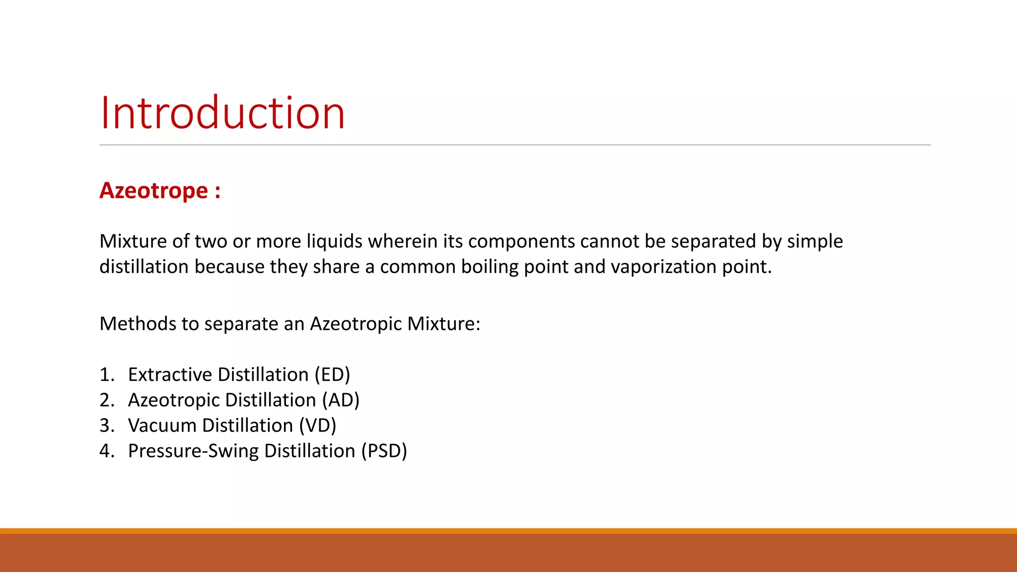 Pressure swing distillationn | PPTX