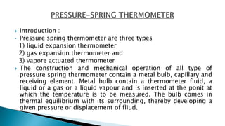 Pressure swing thermometer | PPT