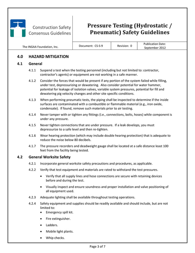 Pressure testing | PDF