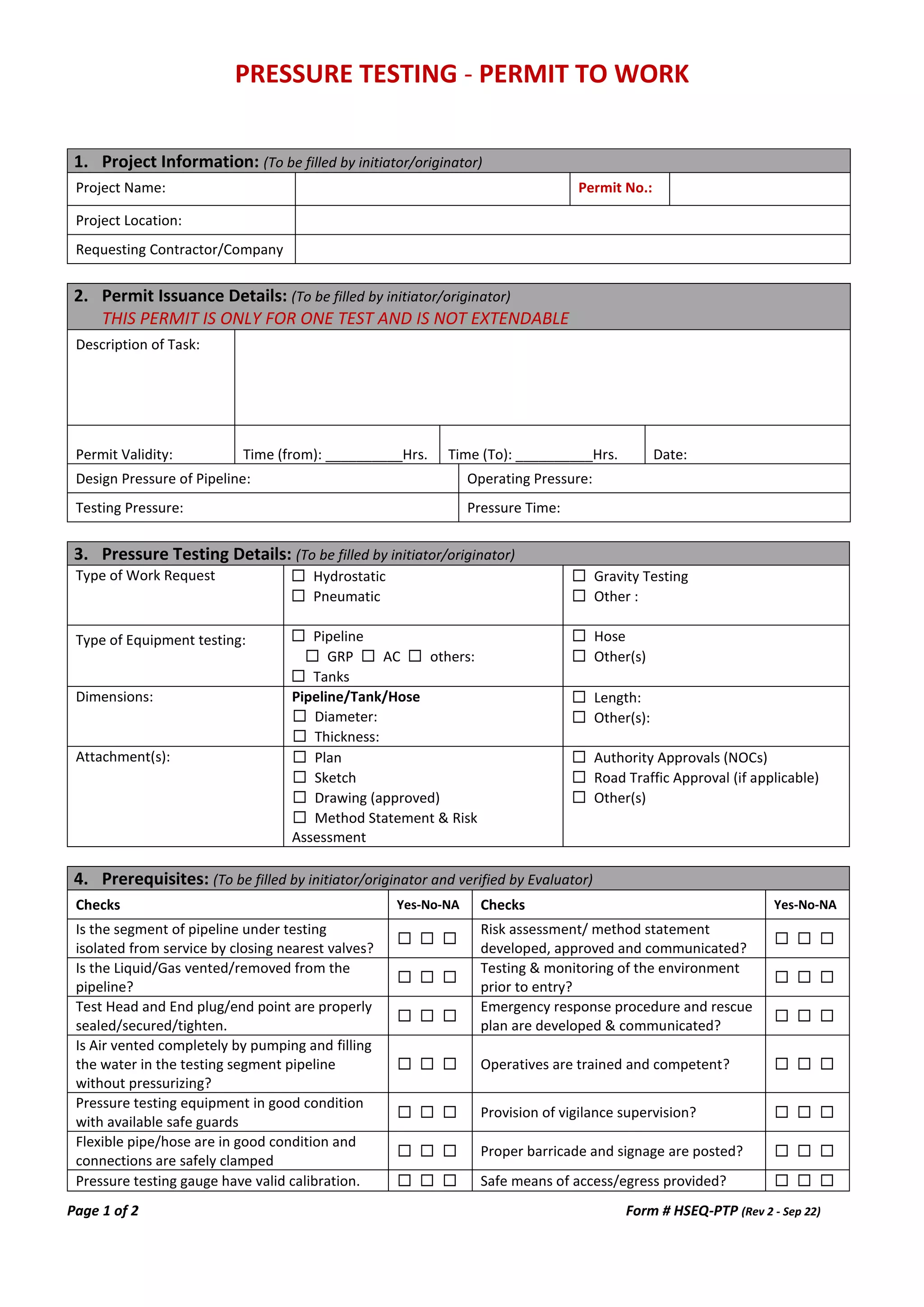 PRESSURE TESTING PERMIT Form # HSEQ - PTP Rev 2 -.docx