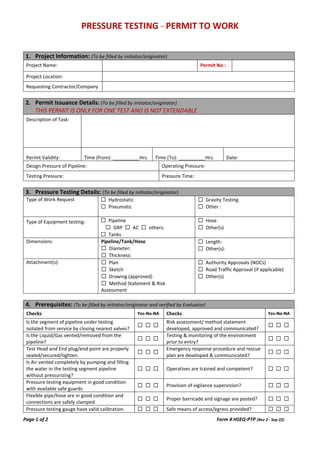 PRESSURE TESTING PERMIT Form # HSEQ - PTP Rev 2 -.docx