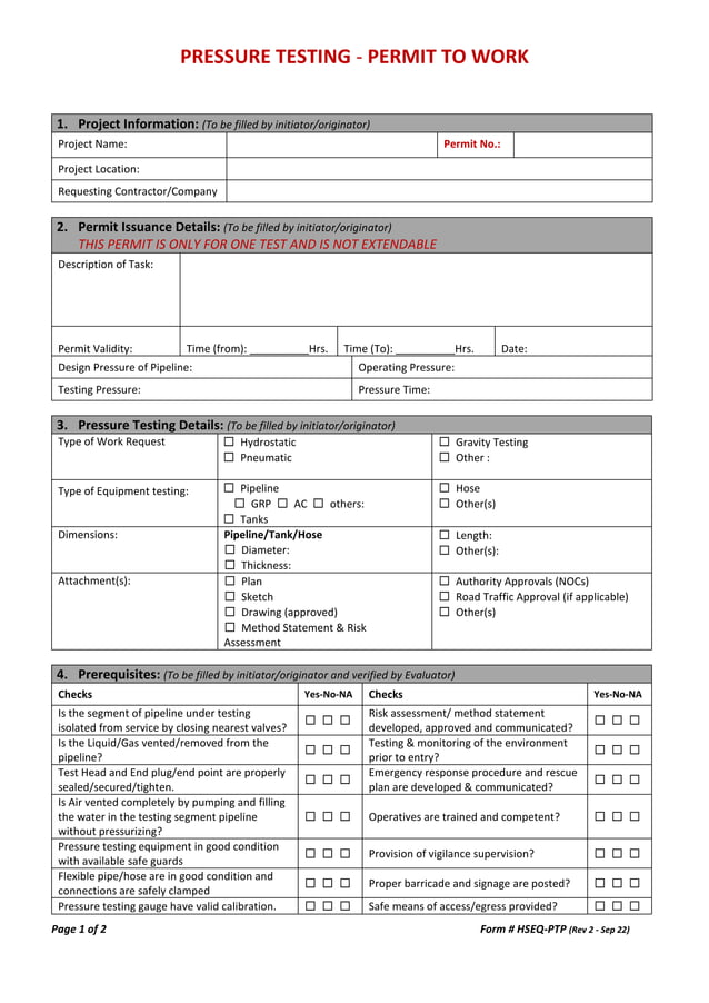 PRESSURE TESTING PERMIT Form # HSEQ - PTP Rev 2 -.docx