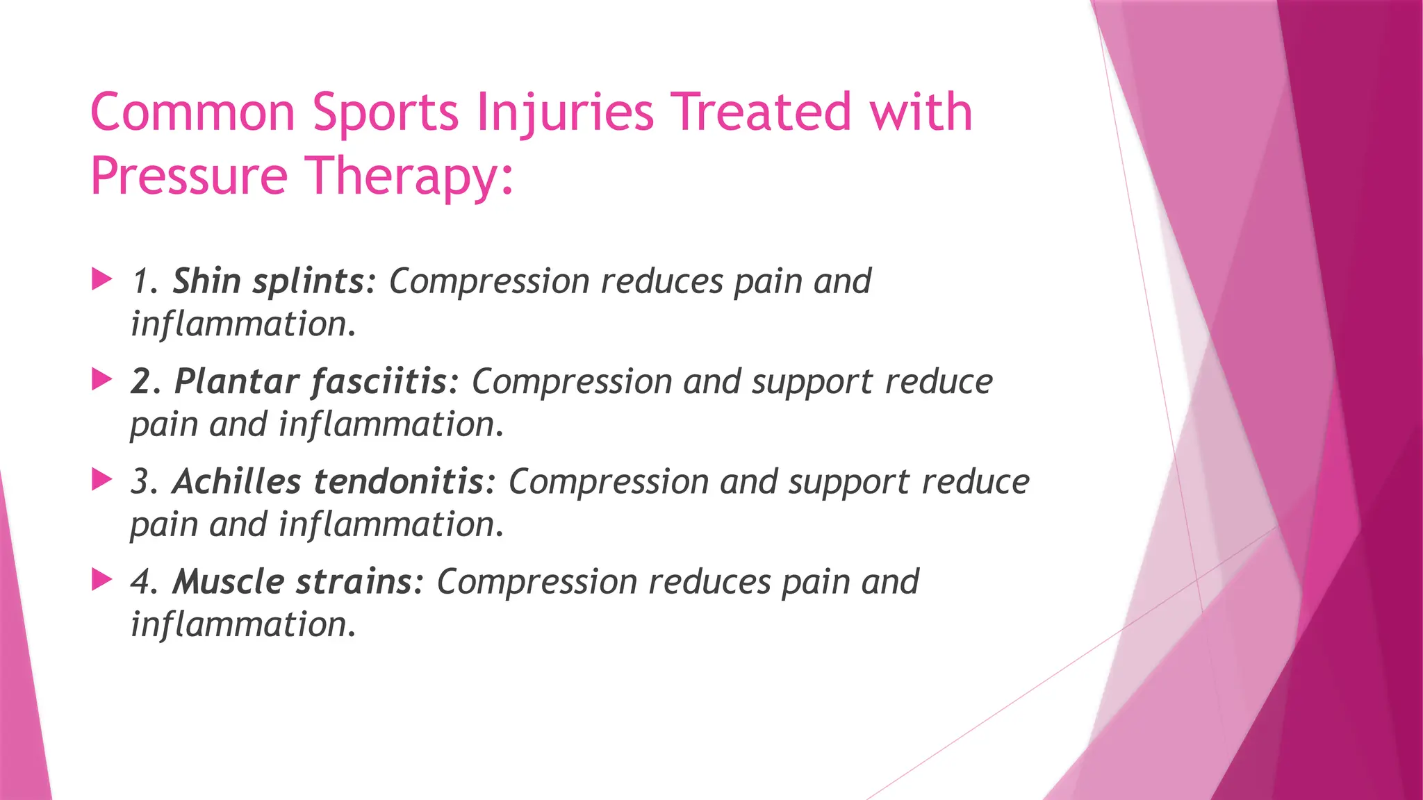 Pressure Therapy/compression therapy in sports injuries | PPTX