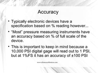 The Science behind Pressure Calibration: The Basics | PPT