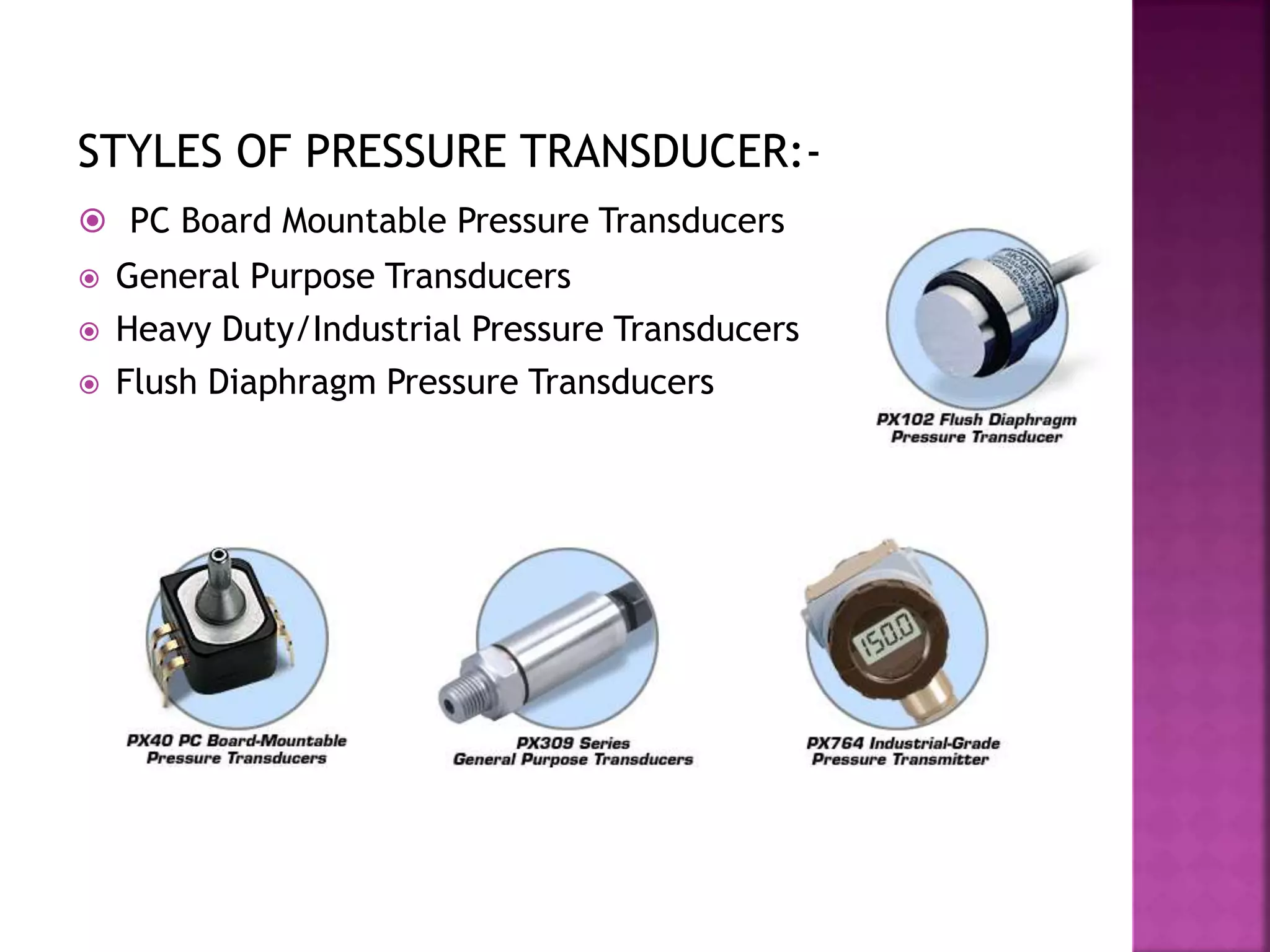 Pressure transduce | PPTX