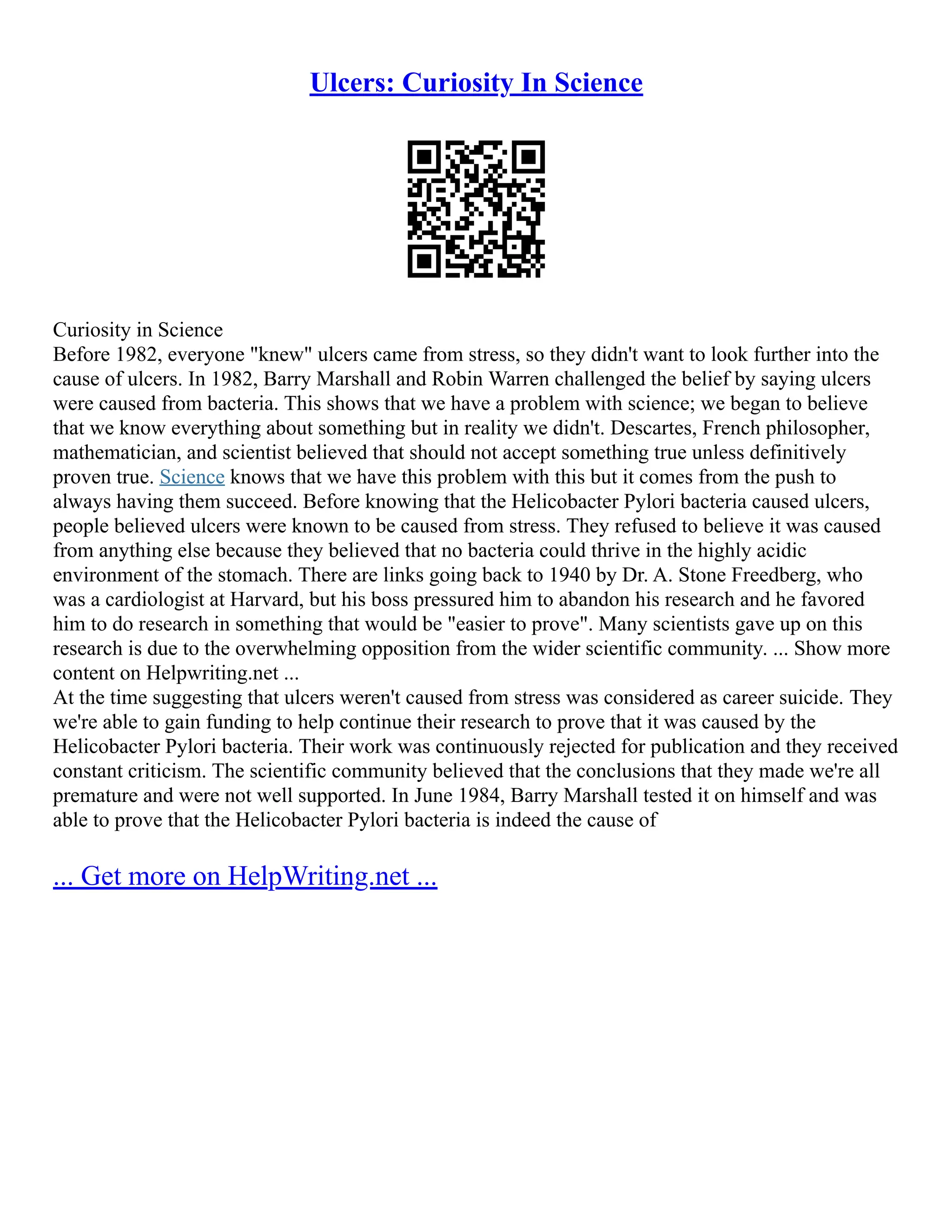 Pressure Ulcer Essay | PDF