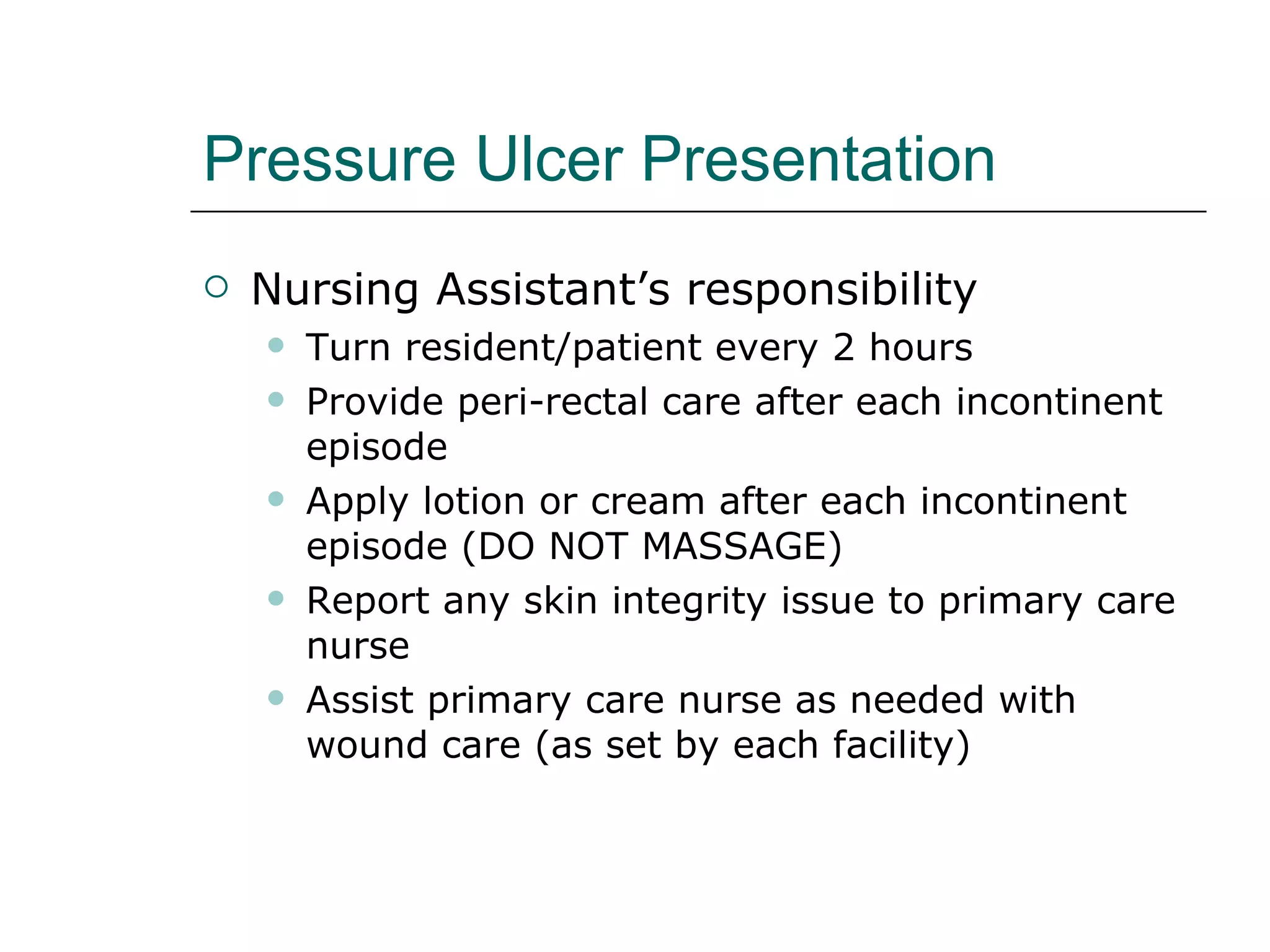 Pressure ulcer presentation3 | PPT