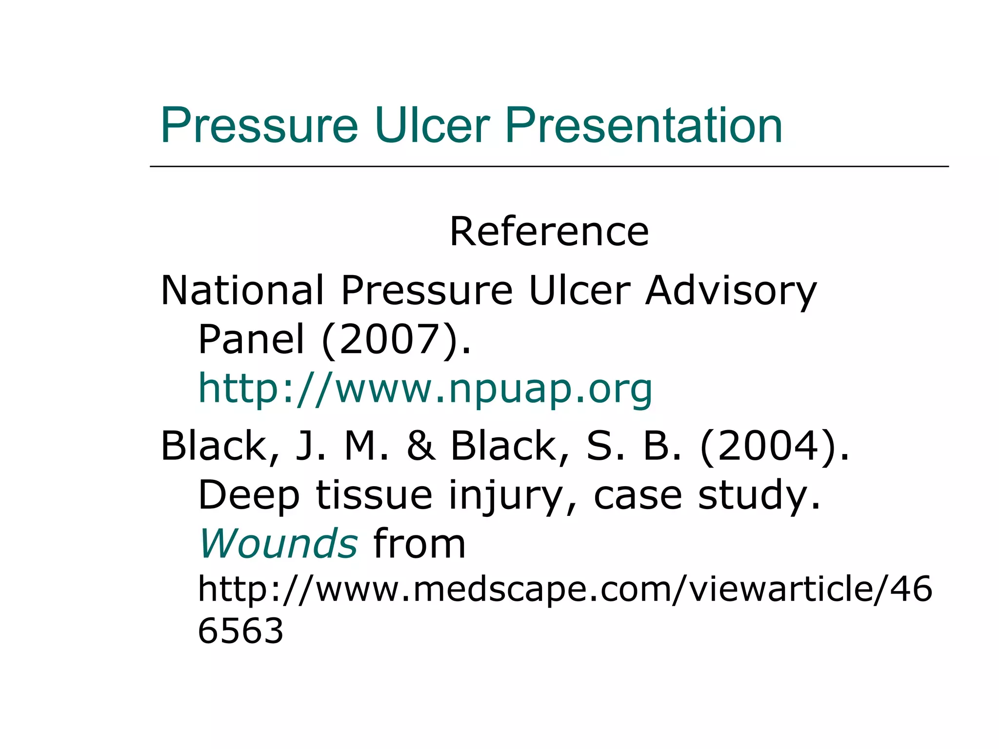 Pressure ulcer presentation3 | PPT