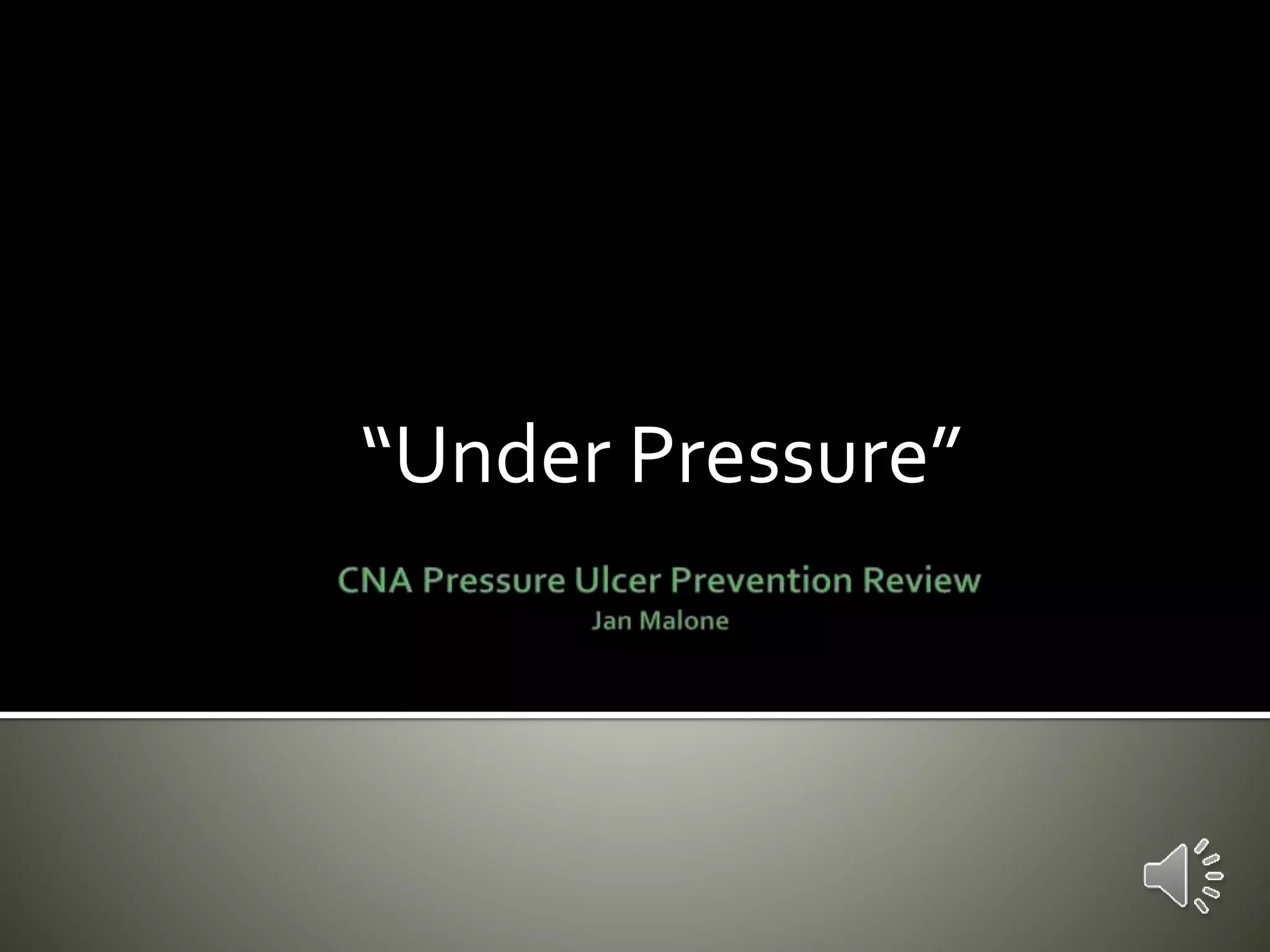 Pressure ulcer prevention[2] | PPTX