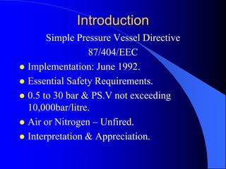 Pressure Vessel Design Presentation. design aspects | PPT