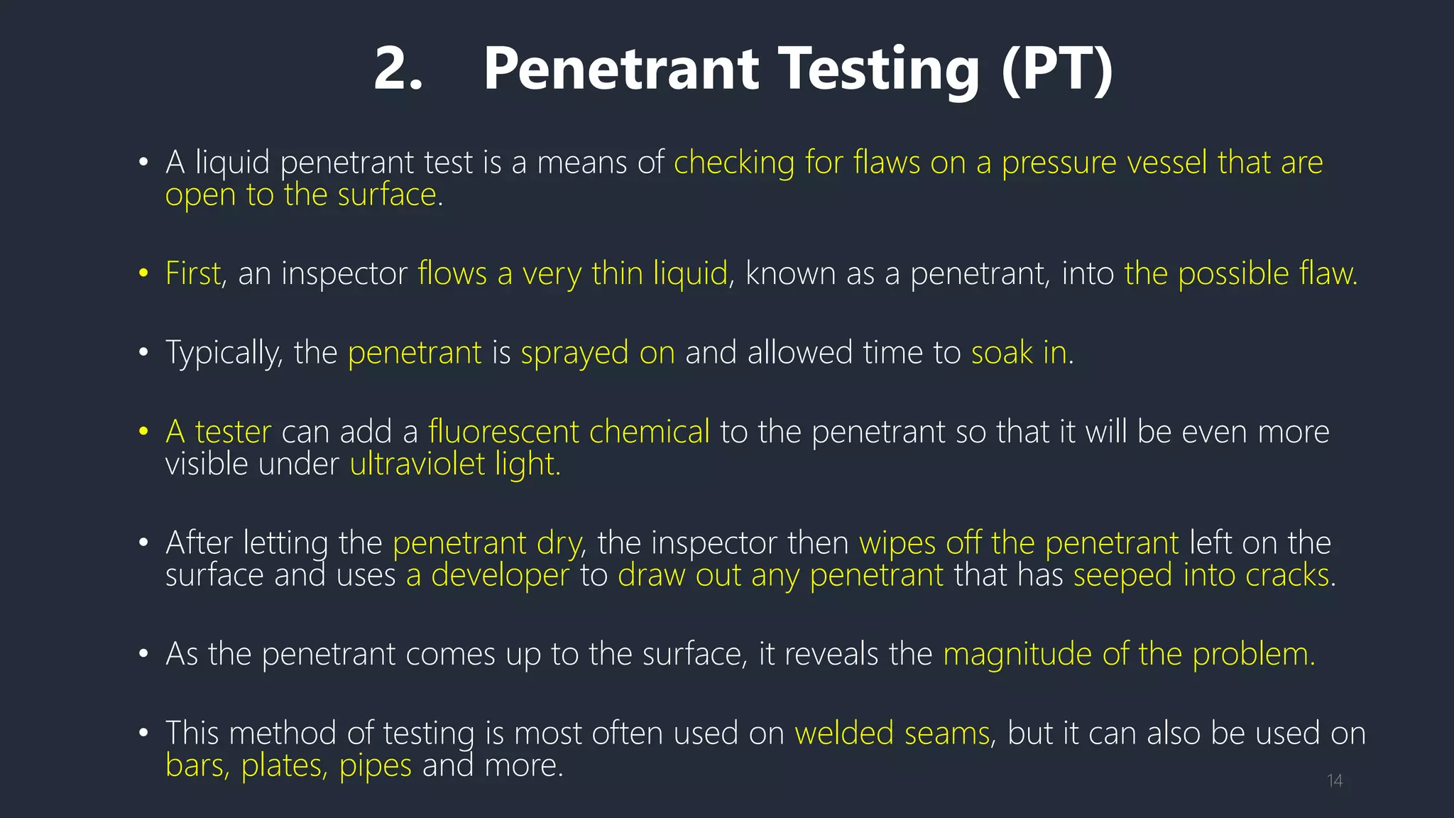 Pressure vessel, its types with different testing methods | PDF