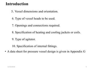 Pressure vessel lecture note ppt | PPTX