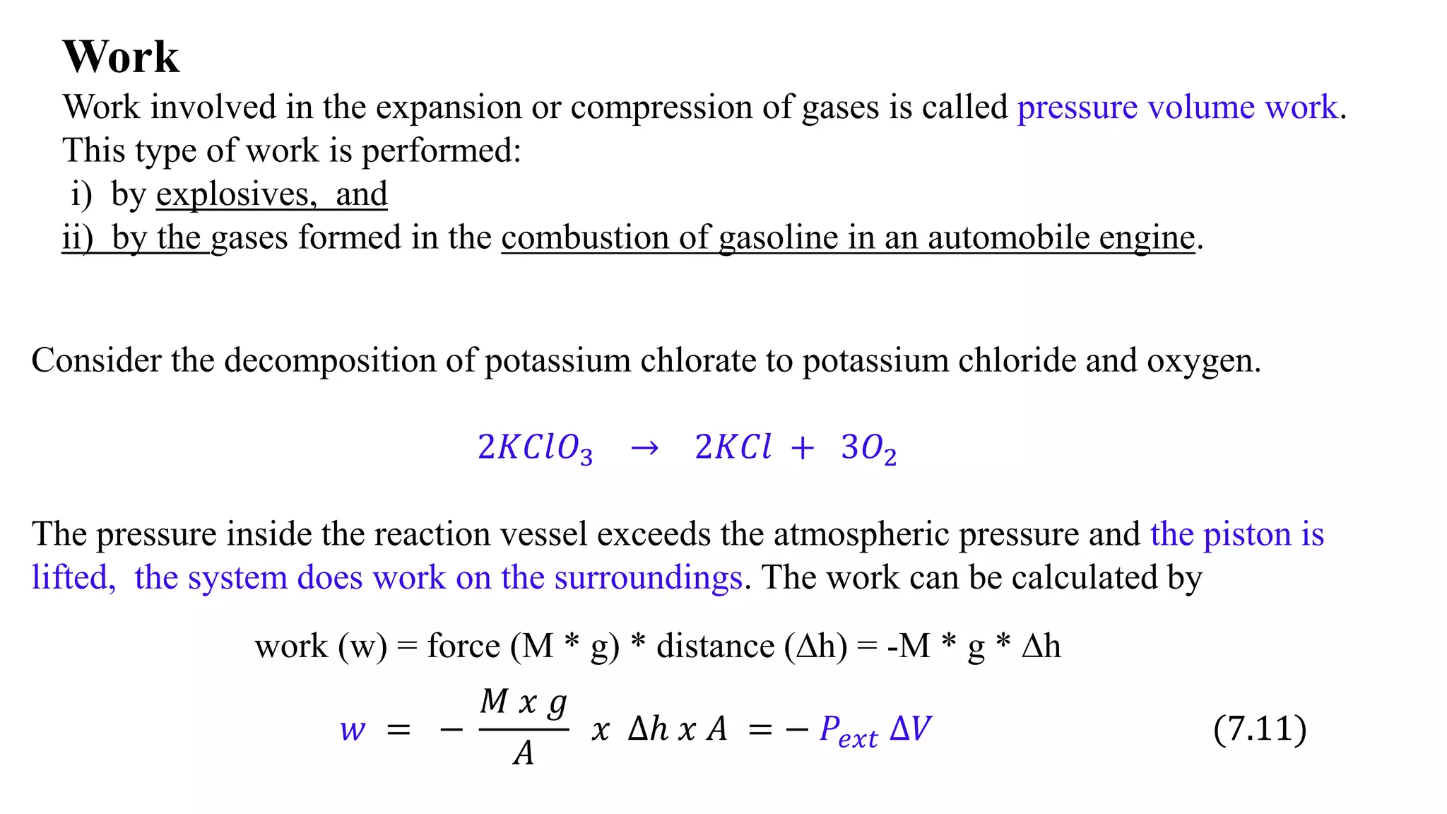 Pressure volume work | PPTX