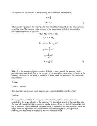 Pressure vs rate of flow | PDF