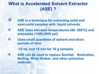 Pressurized accelerated extraction of pollutants | PDF