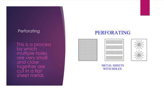 Press work operations(Metal Sheet Operations) | PPTX