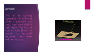 Press work operations(Metal Sheet Operations) | PPTX