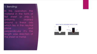 Press work operations(Metal Sheet Operations) | PPTX