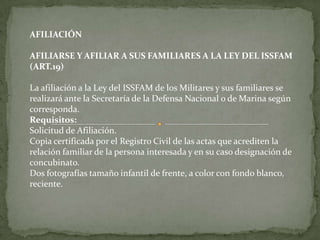 Prestaciones issfam | PPTX