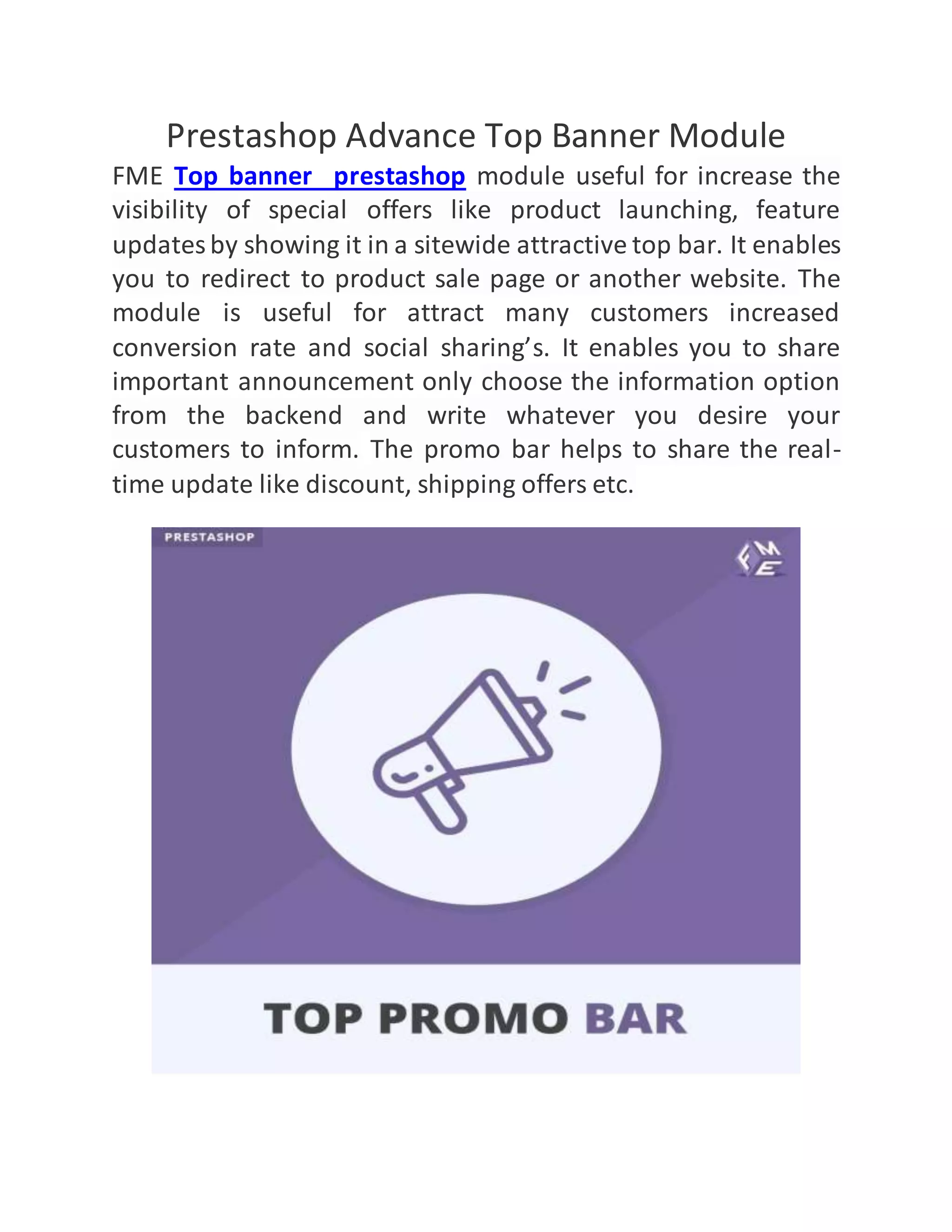 top banner Prestashop | DOCX