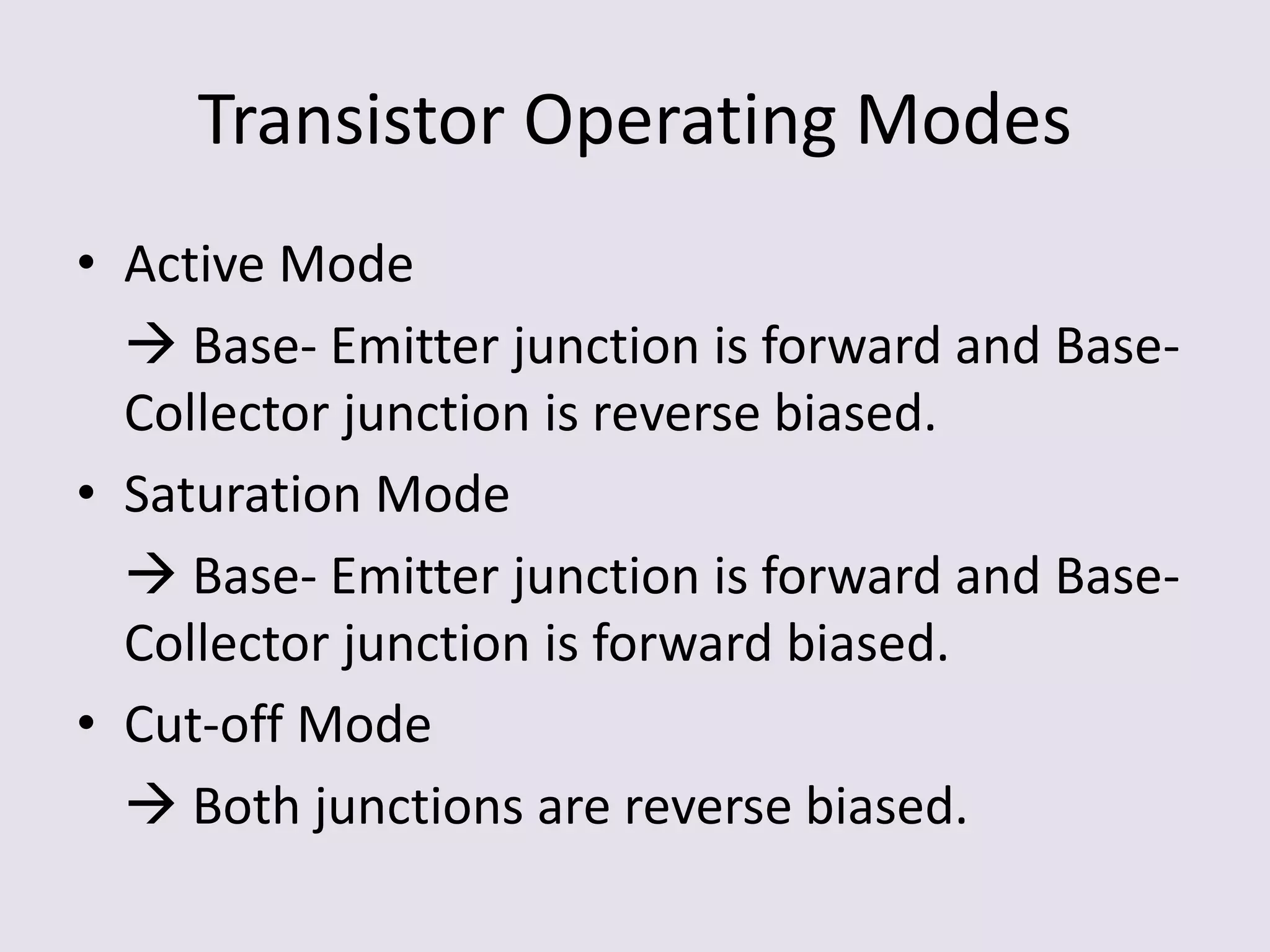 Presentation on bipolar junction transistor | PPTX