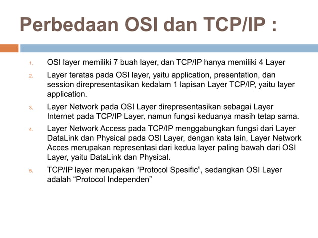 Prestation OSI Layer dan TCP IP | PPTX