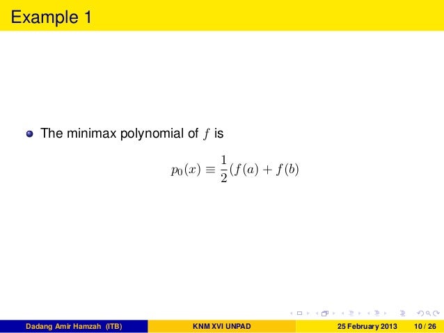 Best Polynomial Approximation