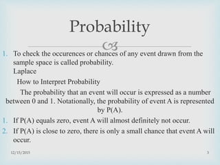 probability ,and its terminologies full description | PPT