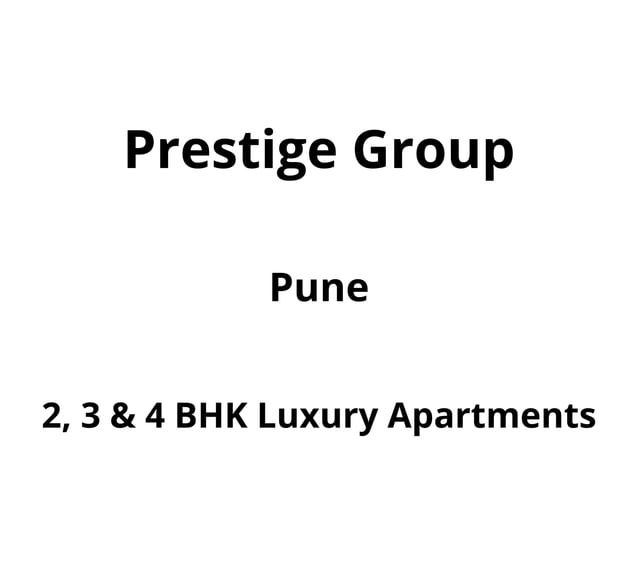 Prestige Pune | E-Brochure | PDF