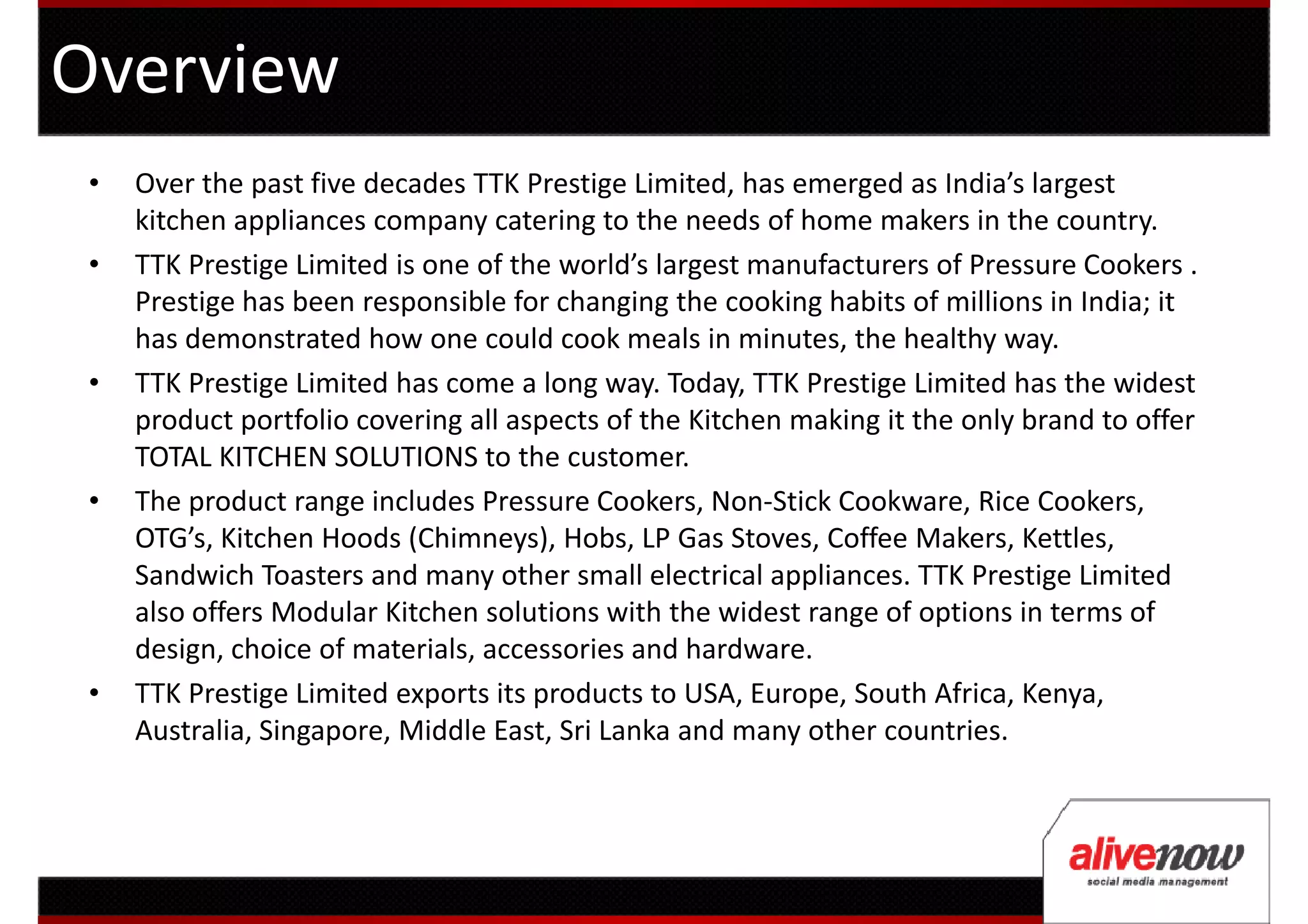 Case Study - Prestige Smart Kitchen - A World Of Ideas | PDF