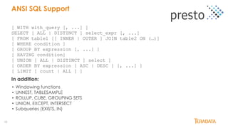 Presto - SQL on anything | PDF