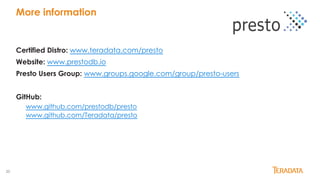 Presto - SQL on anything | PDF | Databases | Computer Software and Applications