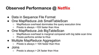 Netflix running Presto in the AWS Cloud | PPT