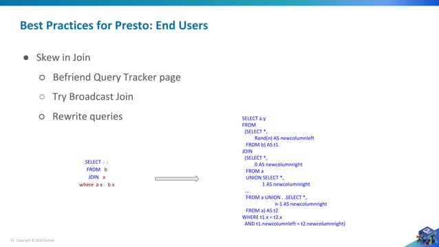 Presto best practices for Cluster admins, data engineers and analysts | PPT