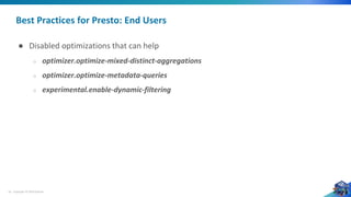 Presto best practices for Cluster admins, data engineers and analysts | PPT