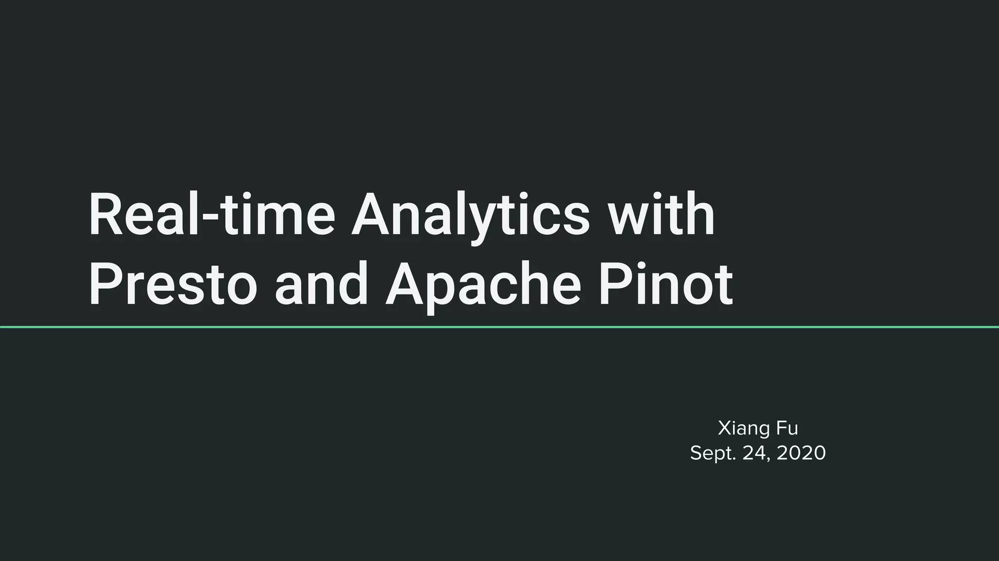 Real-time Analytics with Presto and Apache Pinot | PPT