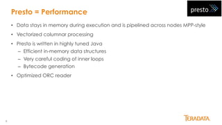 Boston Hadoop Meetup: Presto for the Enterprise | PDF
