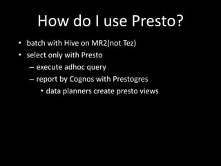 Presto in my_use_case2 | PDF