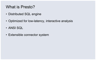 SF Big Analytics: Machine Learning with Presto by Christopher Berner | PPT