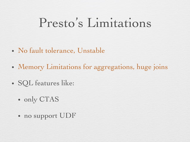 Facebook Presto presentation | PPT