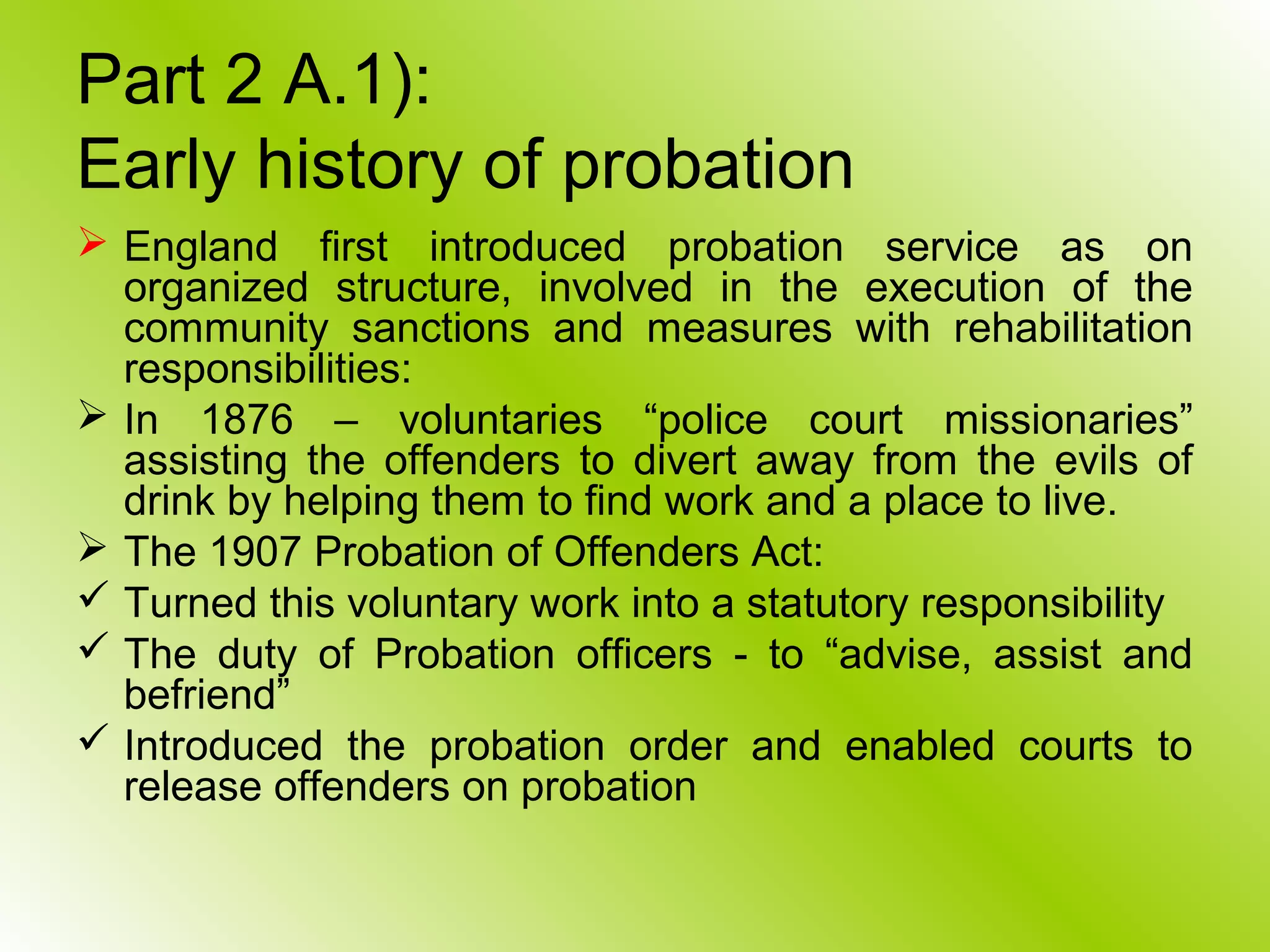 What is probation and how Probation Services work | PPT
