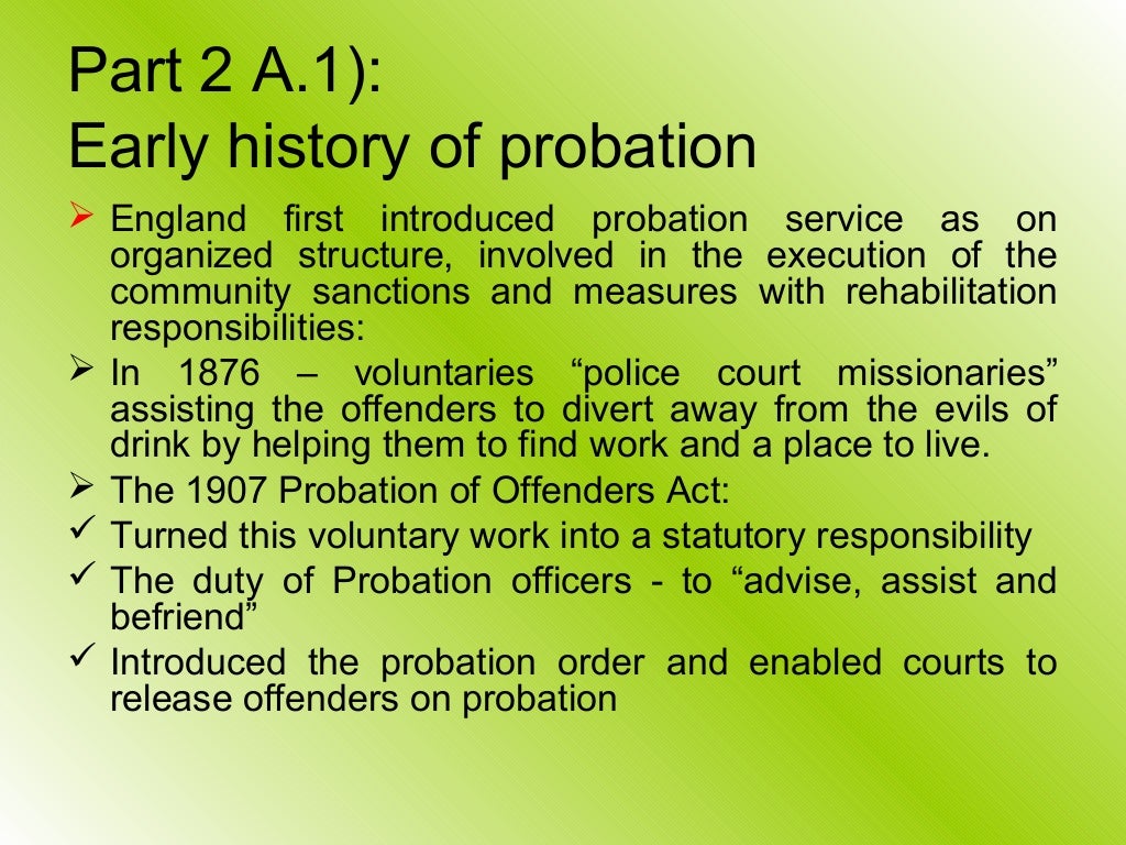 What is probation and how Probation Services work
