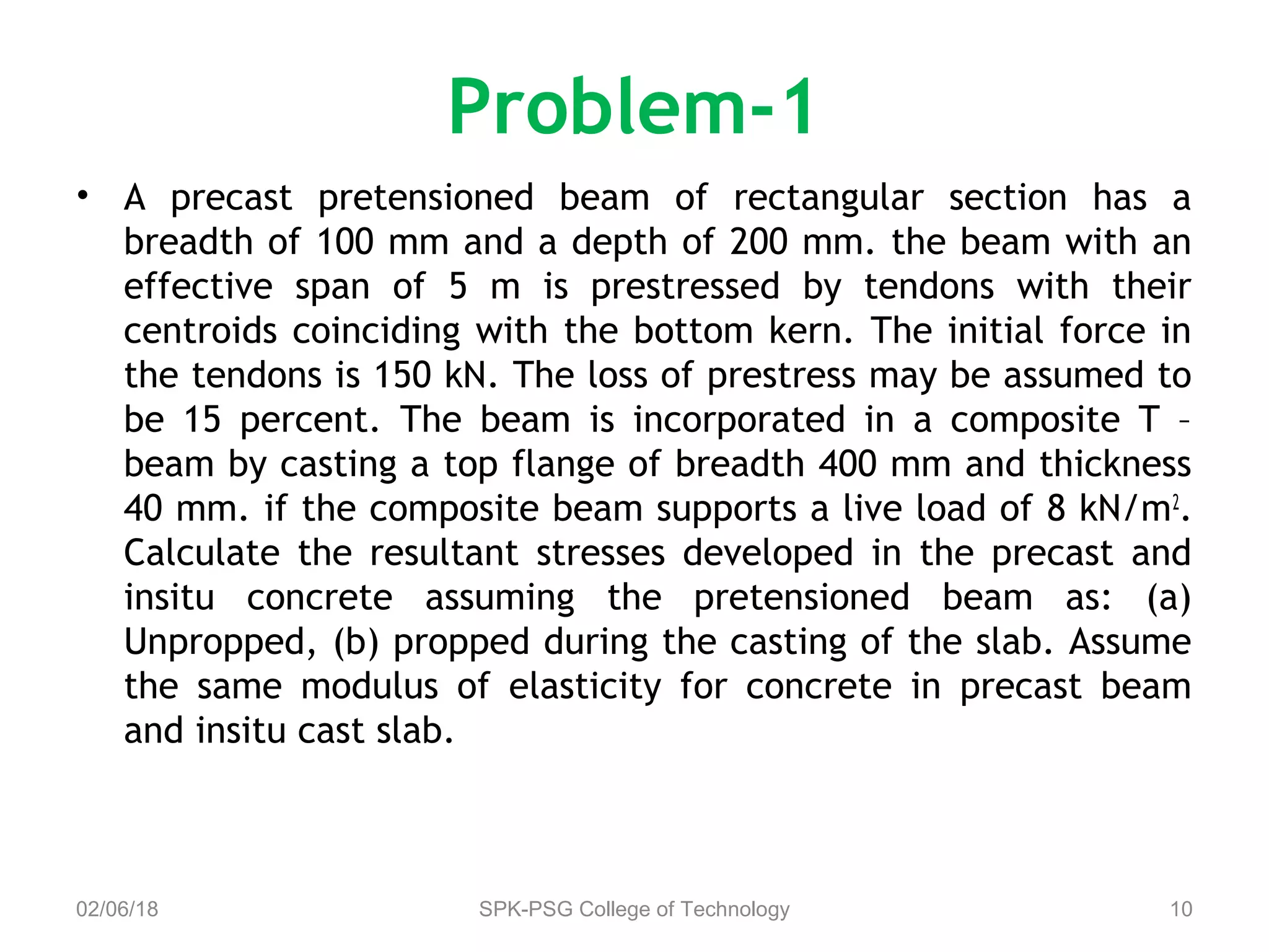 Prestressed composite beams | PPT