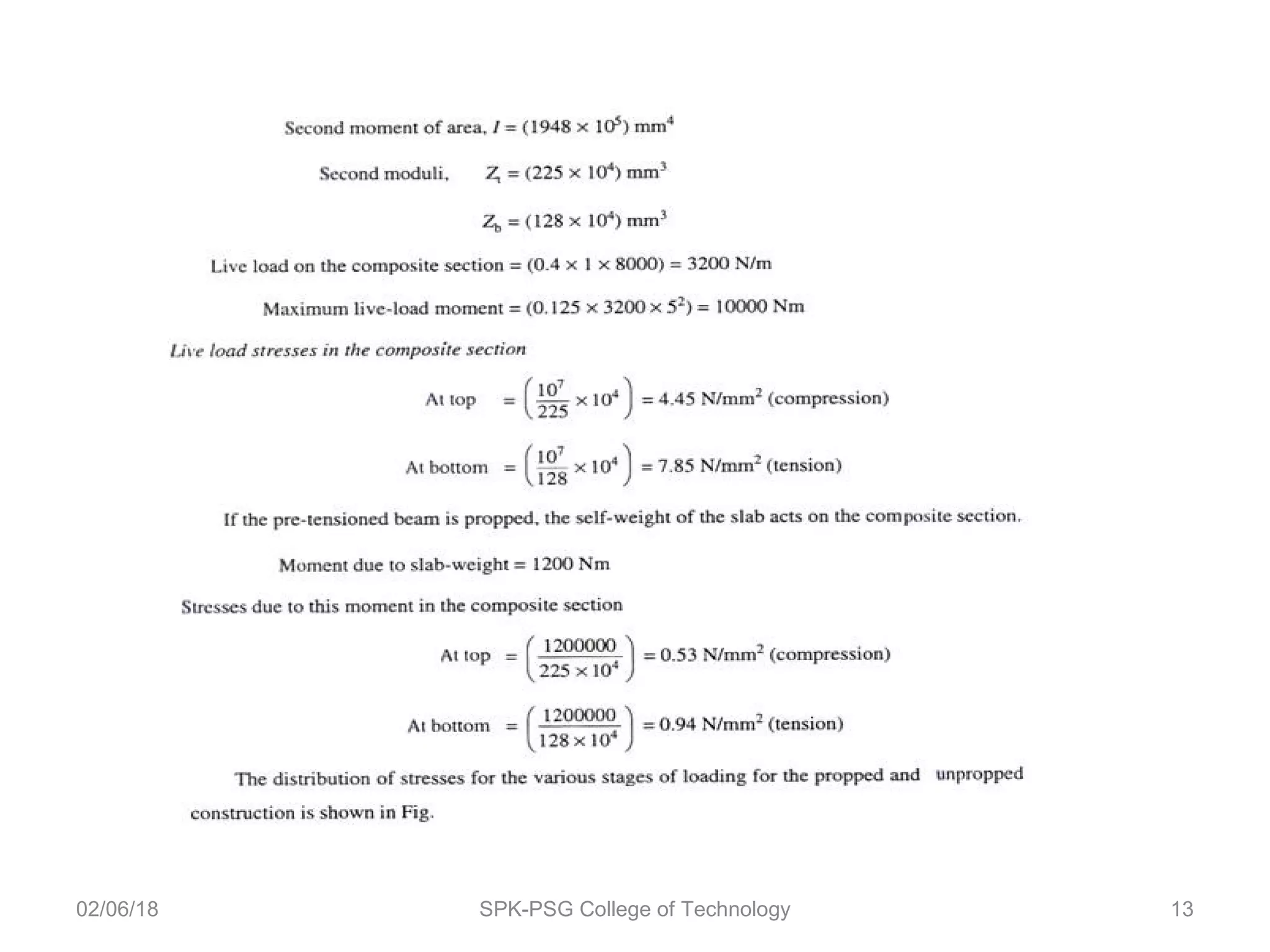 Prestressed composite beams | PPT