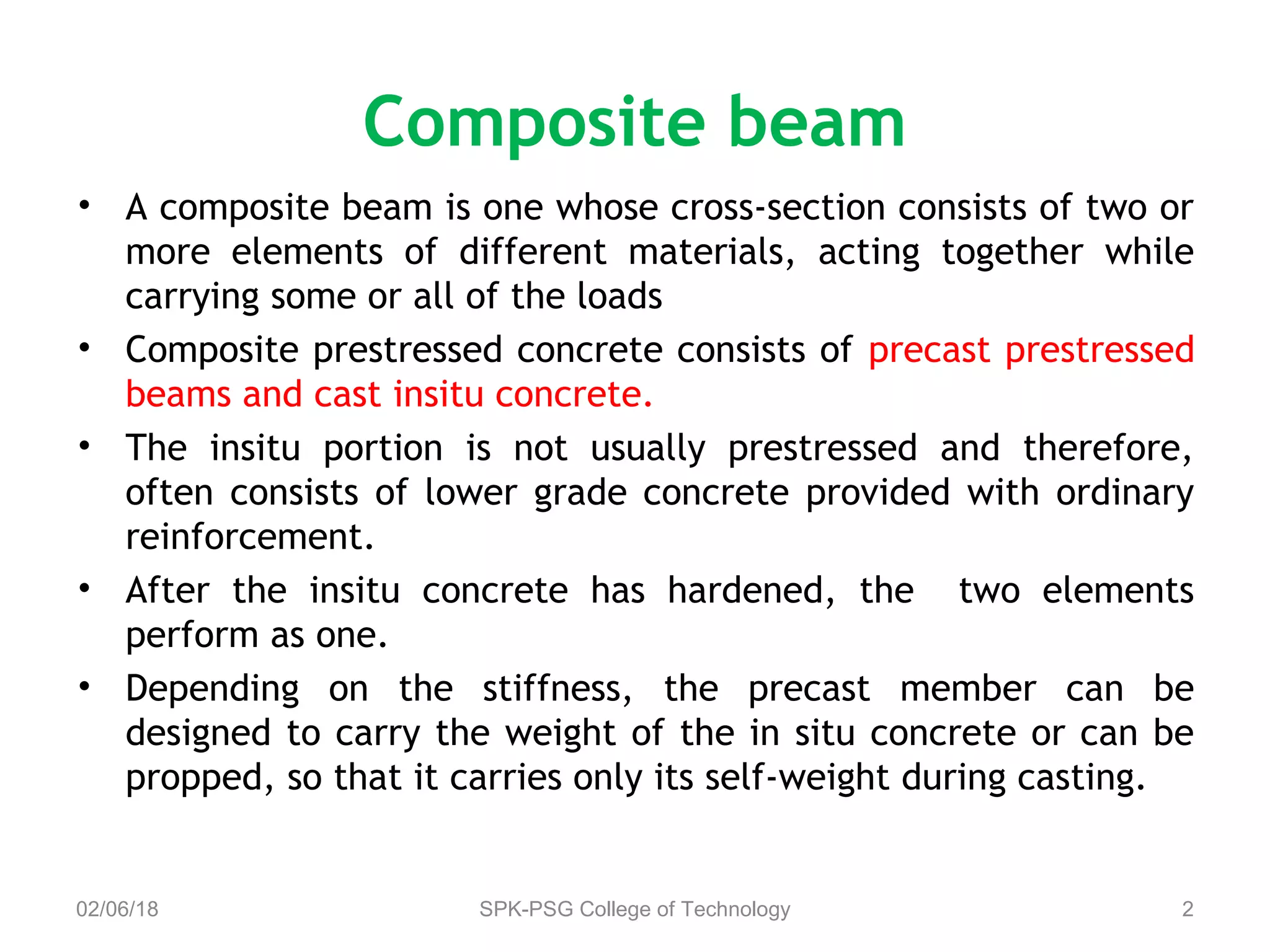 Prestressed composite beams | PPT
