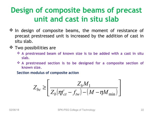 Prestressed composite beams | PPT