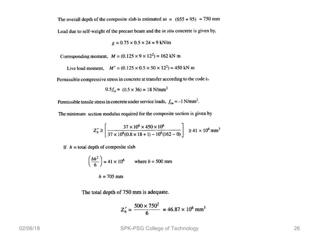Prestressed composite beams | PPT