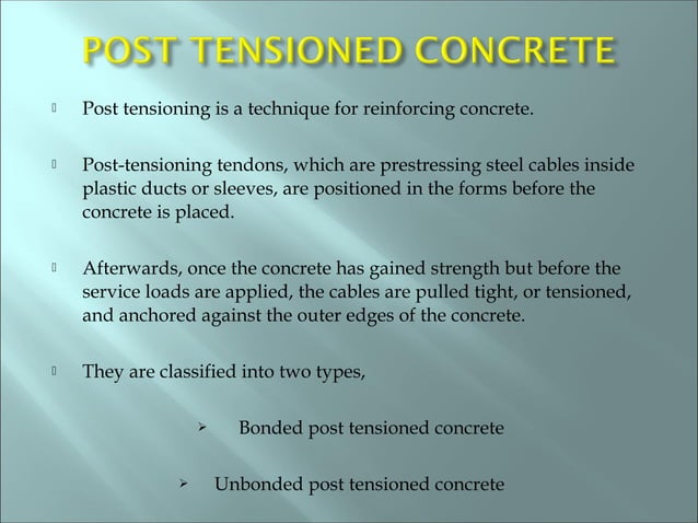 Pre stressed concrete | PPT | Civil Engineering Industry | Industries